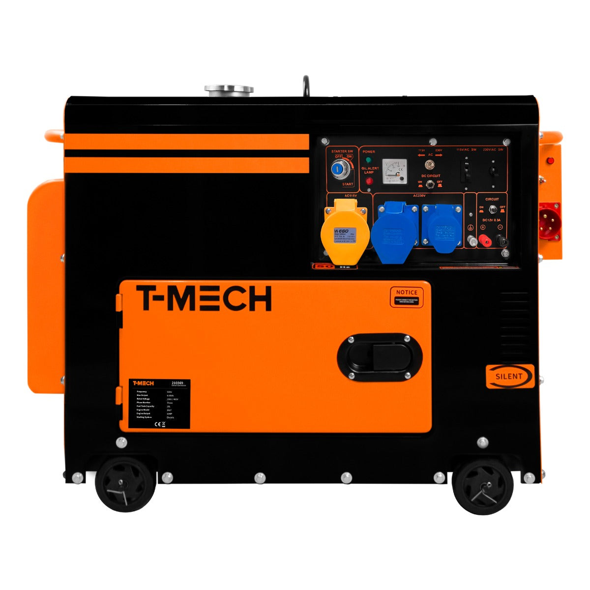 T-Mech Portable Silent Diesel Generator Single Phase 230V – T-MECH